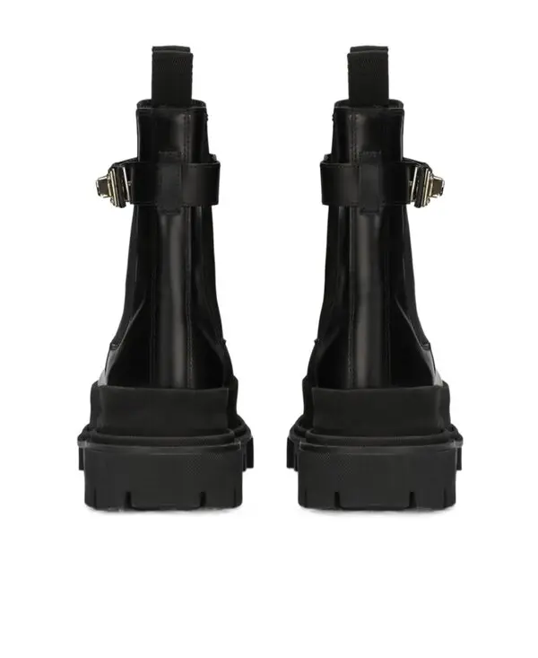 Dolce & Gabbana Logo Buckle Ankle Boots