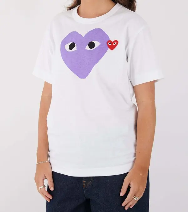 Play Comme Des Garcon Crew Neck T-shirt - White