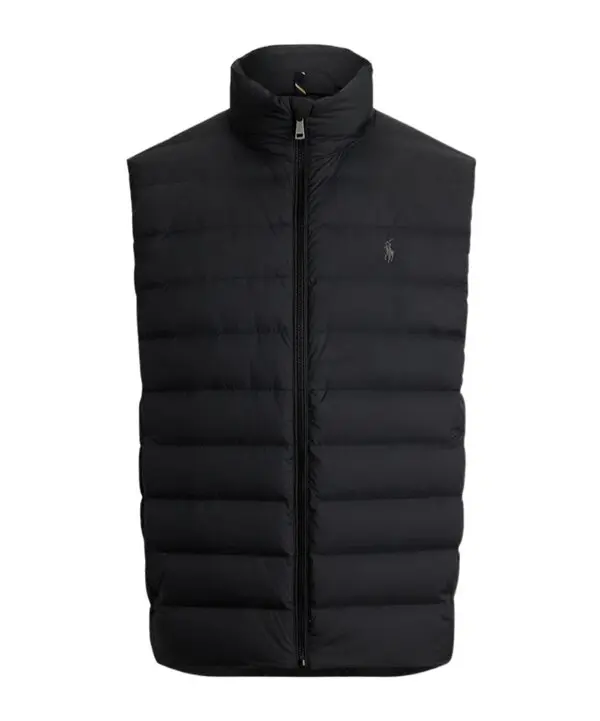 Polo Ralph Lauren Embroidered-logo Quilted Vest - Black