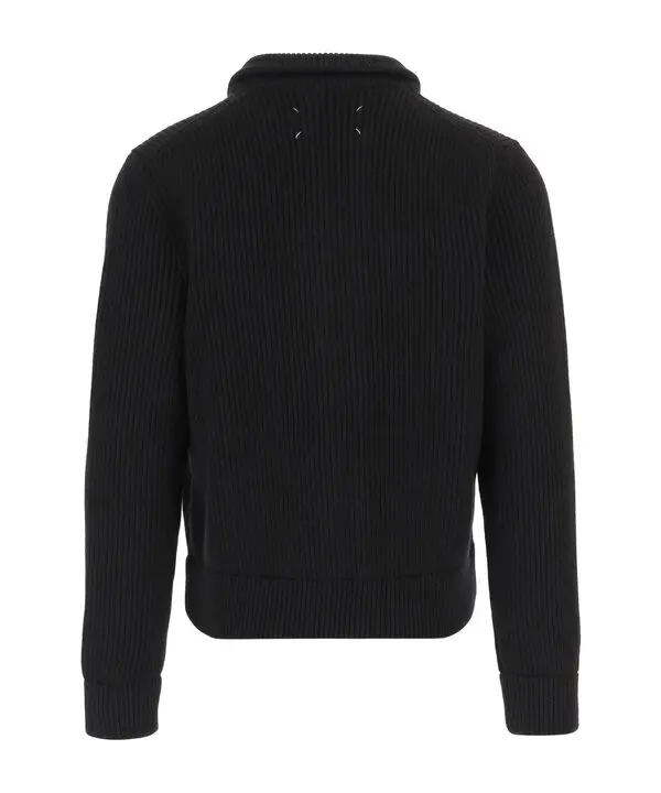 MAISON MARGIELA Virgin Wool Zipped Cardigan