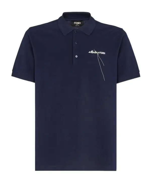 Fendi Logo Embroidered Short-sleeved Polo Shirt