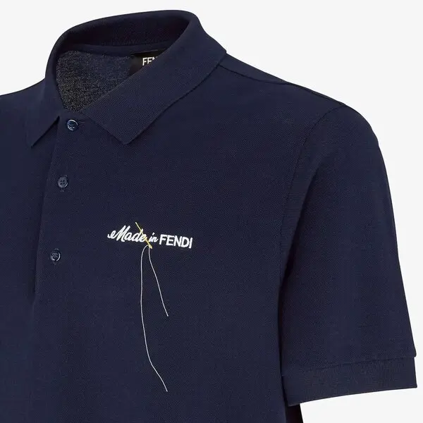 Fendi Logo Embroidered Short-sleeved Polo Shirt