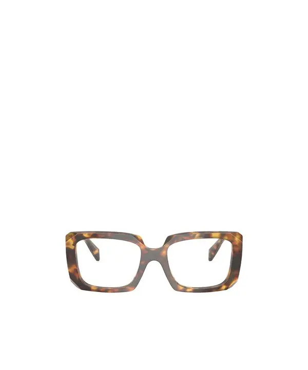 Prada Rectangular Frame Glasses - Brown