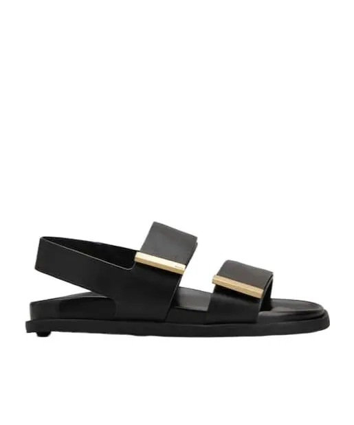 TOD'S Logo Engraved Slip-on Sandals - Black