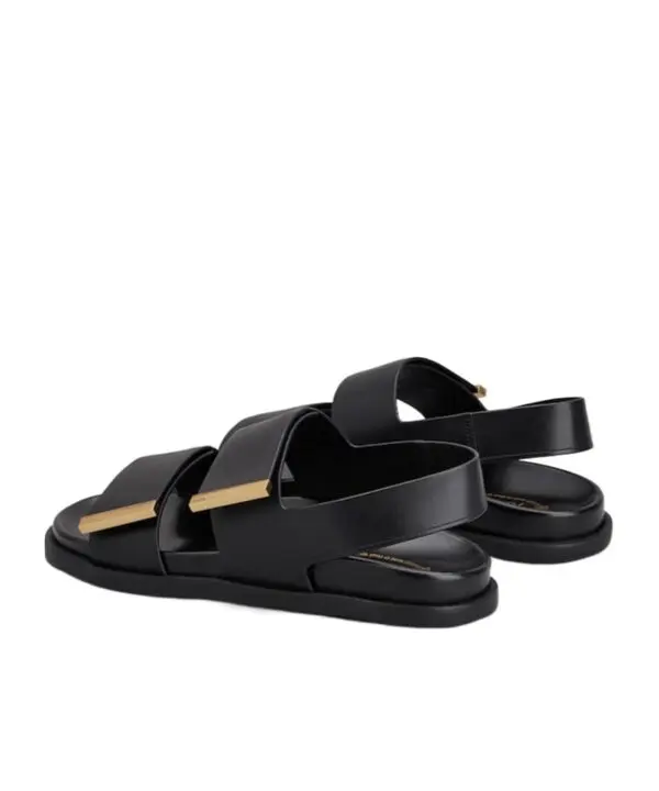 TOD'S Logo Engraved Slip-on Sandals - Black