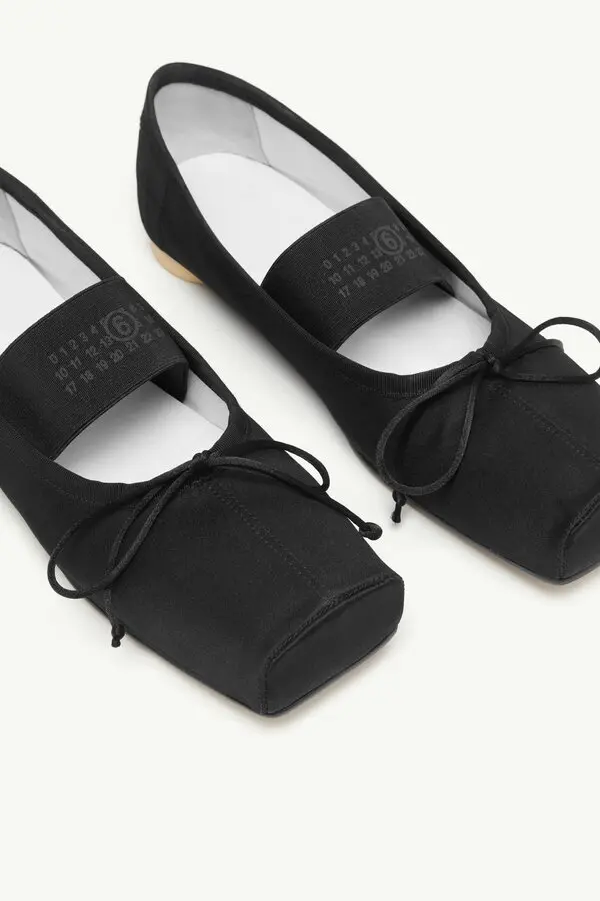 MAISON MARGIELA Anatomic Square-toe Ballerina Flats - Black