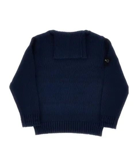 Stone Island Ribbed High Neck Sweater - Blue