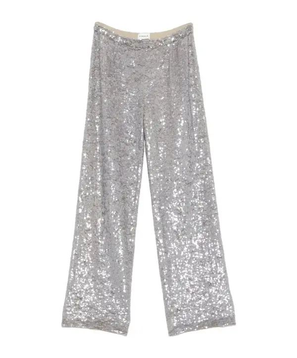 P.a.r.o.s.h Sequined Straight-leg Trousers - Gray