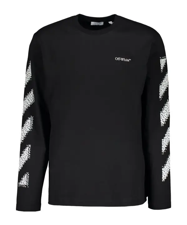 Off-White Graphic Sleeve Long-sleeve T-shirt - Black