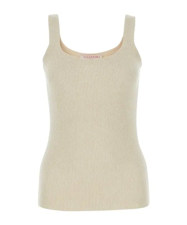 Valentino Garavani Sleeveless Knitted Top - Ivory White
