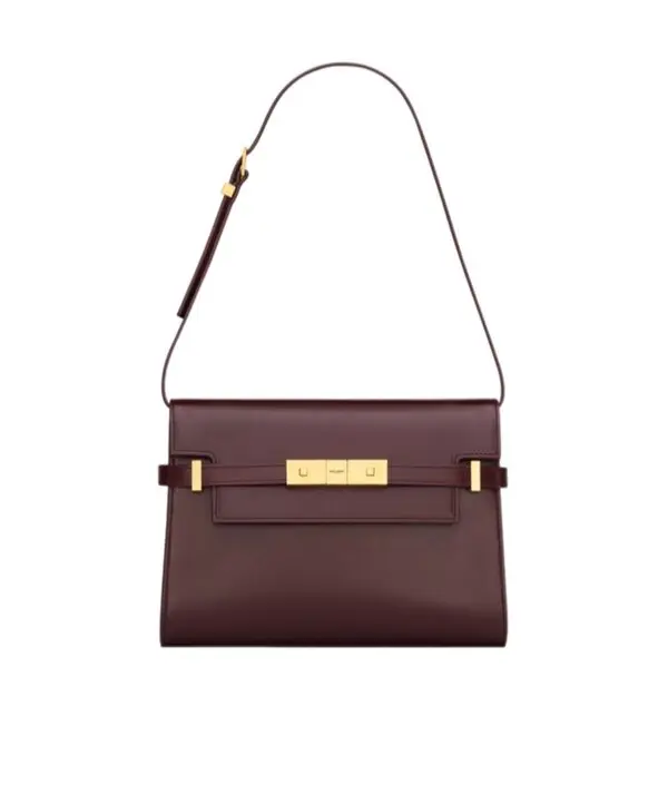 Saint Laurent Manhattan Small Shoulder Bag - Red Cabernet
