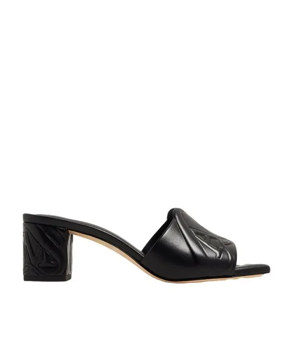 Alexander McQueen Seal Heeled Sandals - Black