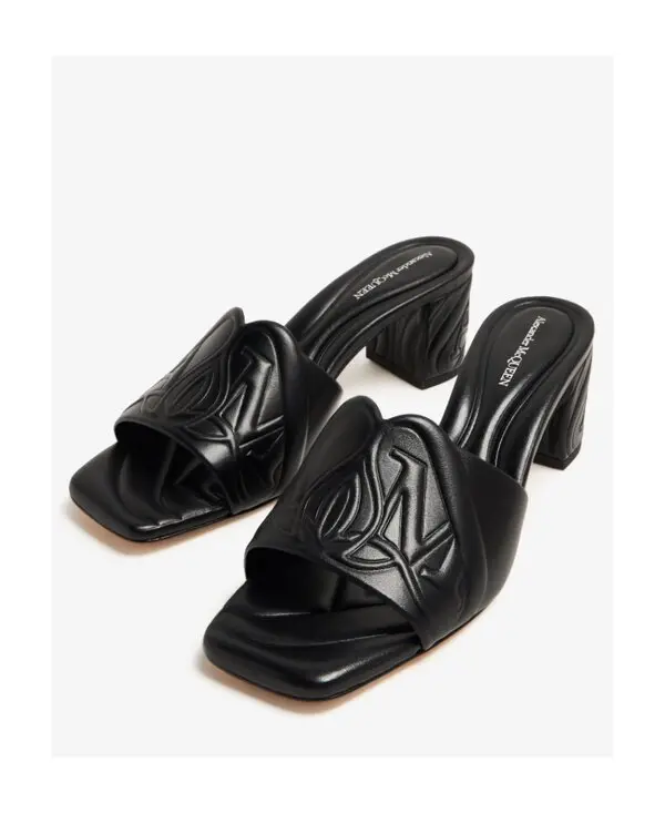 Alexander McQueen Seal Heeled Sandals - Black