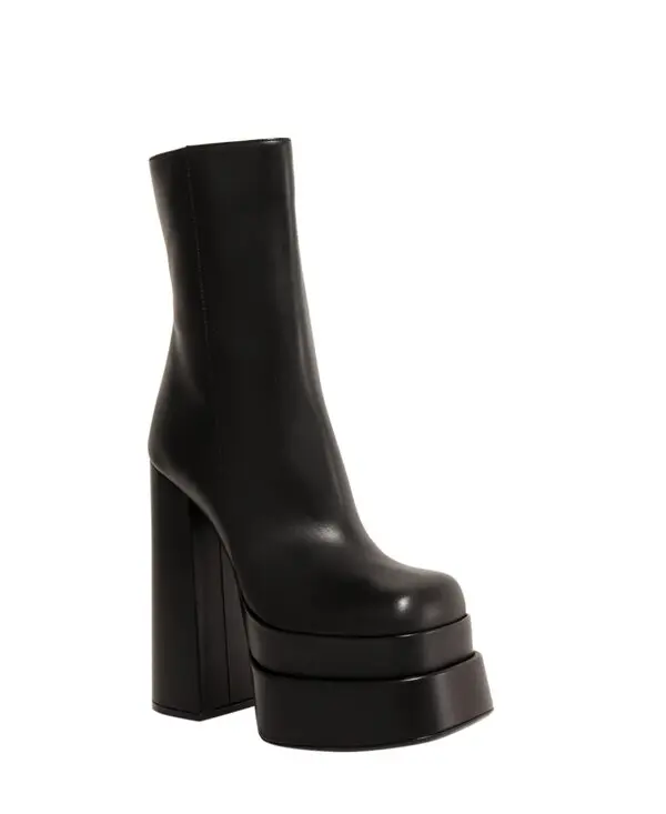 Versace Block Heel Platform Ankle Boots