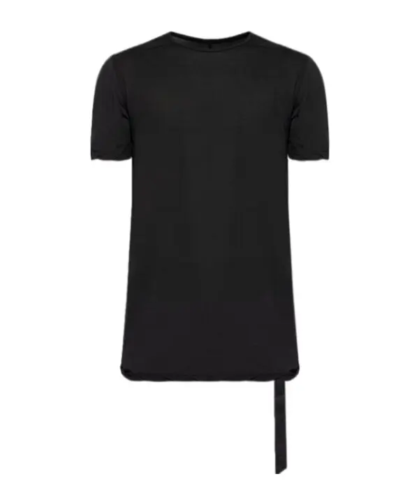 Rick Owens Side-tie Organic Cotton T-shirt - Black
