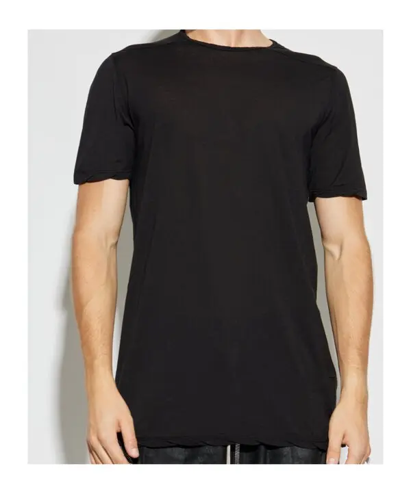 Rick Owens Side-tie Organic Cotton T-shirt - Black