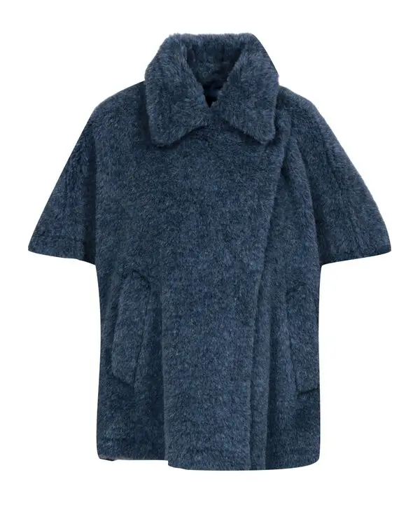 Max Mara Lapel Cape - Blue