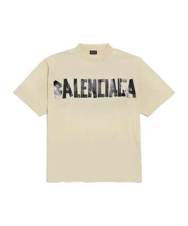 Balenciaga Tape Type Medium-fit T-shirt - Beige