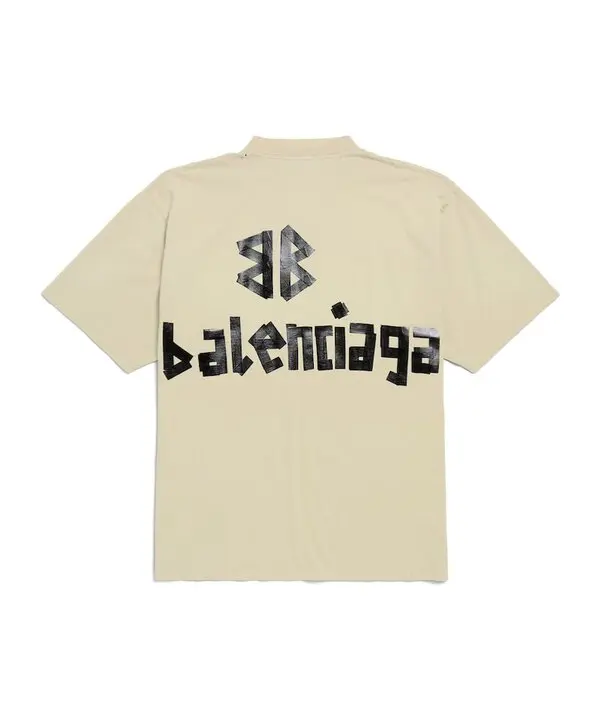 Balenciaga Tape Type Medium-fit T-shirt - Beige