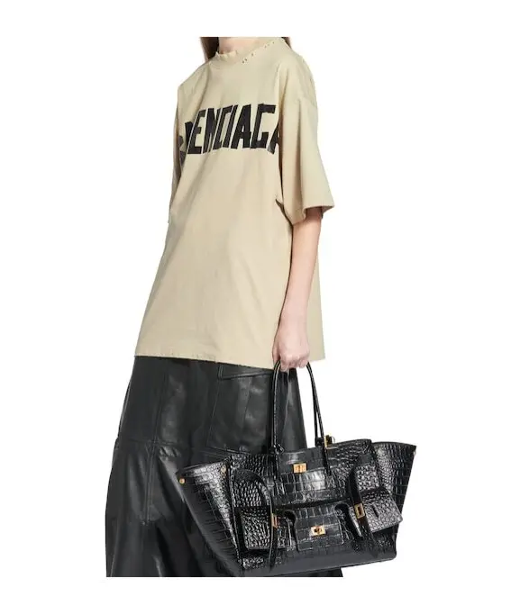 Balenciaga Tape Type Medium-fit T-shirt - Beige