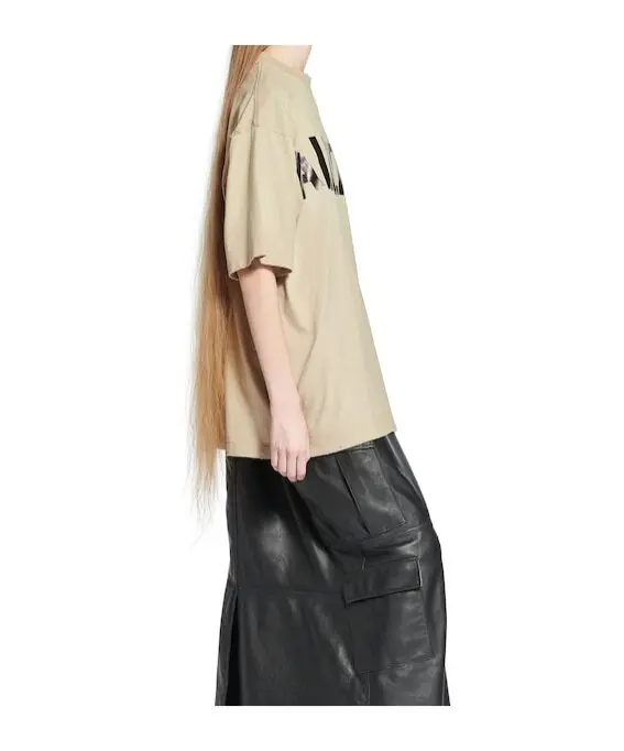Balenciaga Tape Type Medium-fit T-shirt - Beige