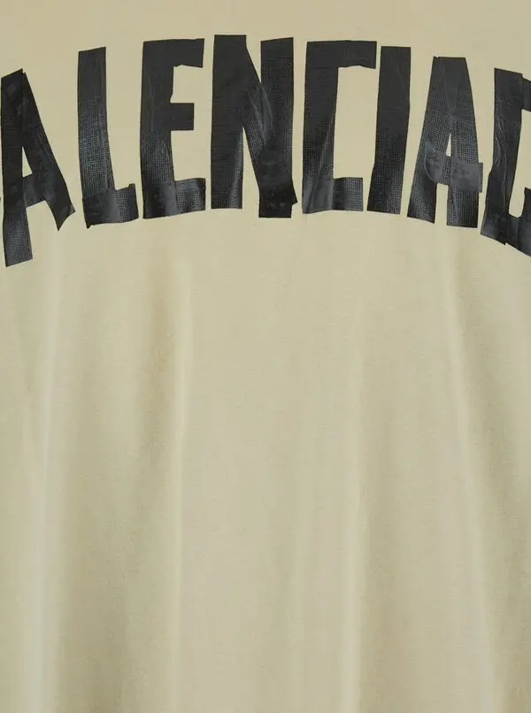 Balenciaga Tape Type Medium-fit T-shirt - Beige