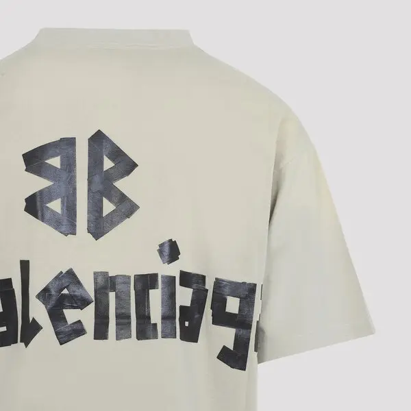 Balenciaga Tape Type Medium-fit T-shirt - Beige