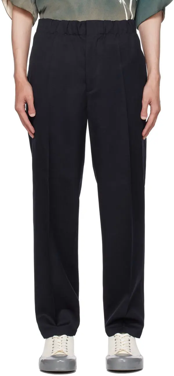 JIL SANDER Tailored Tapered Trousers - Black