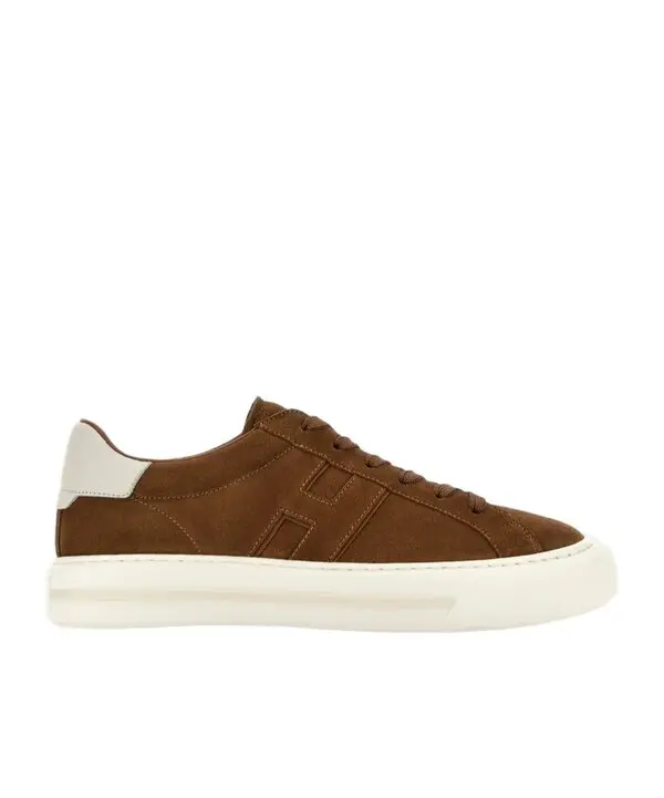 Hogan Suede H Patch Sneakers - Brown