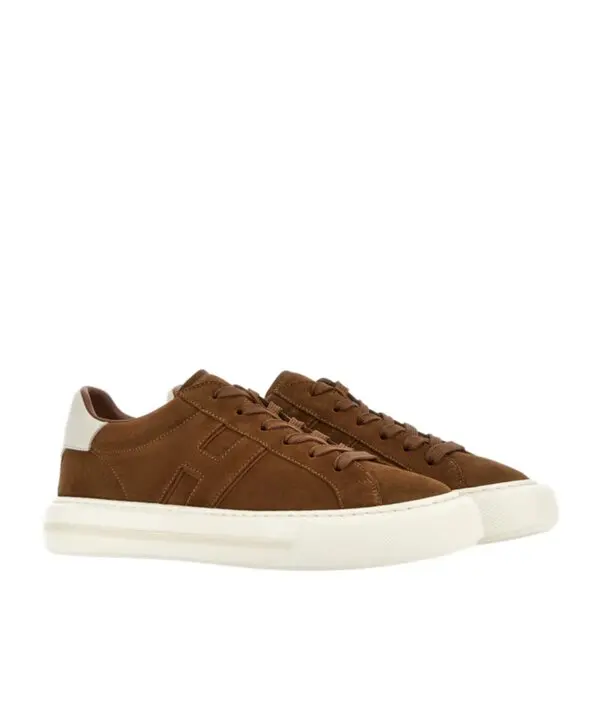 Hogan Suede H Patch Sneakers - Brown