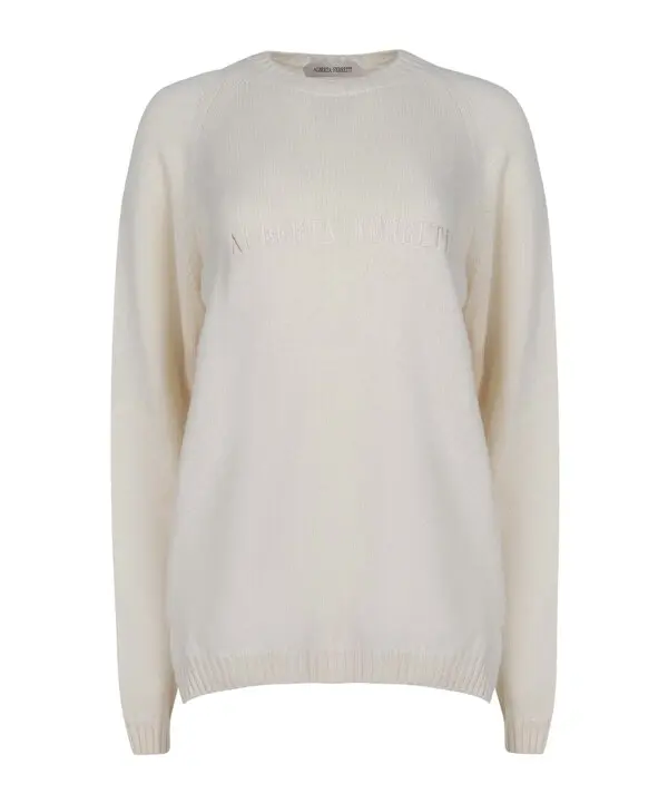 Alberta Ferretti Crew Neck Sweater - Beige