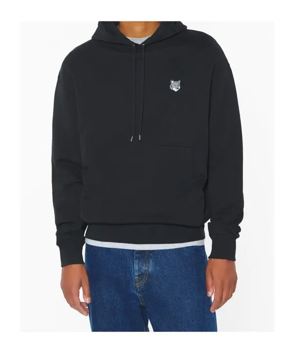 Maison Kitsuné Fox Head Patch Hoodie - Black