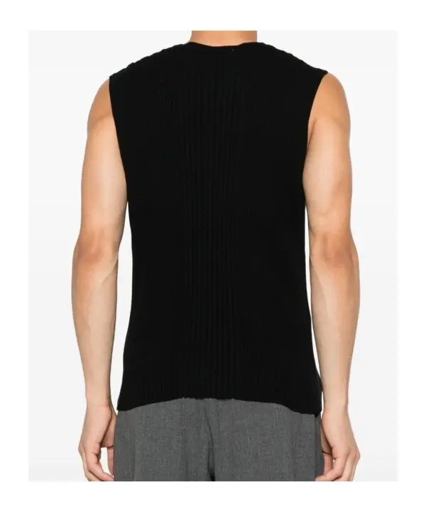 VIVIENNE WESTWOOD Tegan Ribbed Button-placket Vest - Black