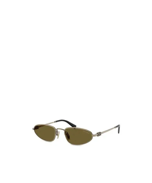 Miu Miu Full Frame Sunglasses With Patterned Temples