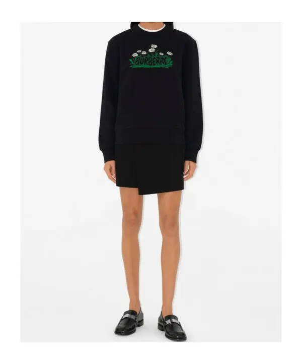 Burberry Logo Printed Crewneck Sweatshirt