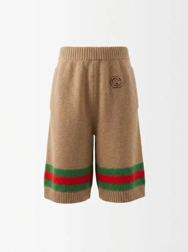 Gucci Striped Knit Knee-length Shorts