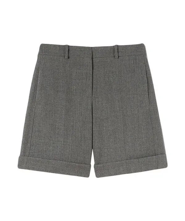 JIL SANDER Tailored Shorts With Turn-up Hem - Gray