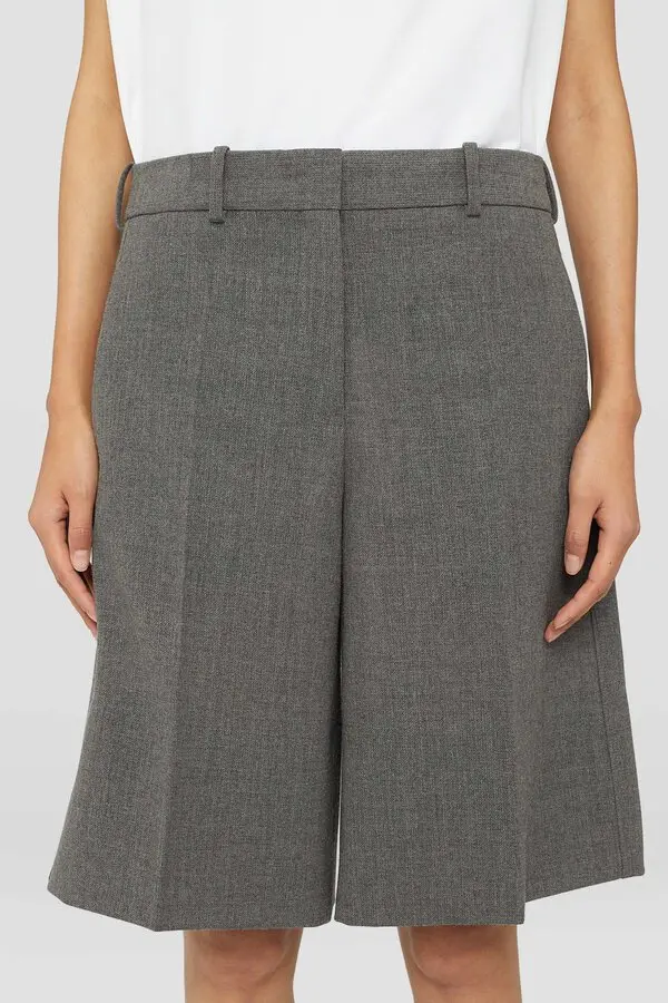 JIL SANDER Tailored Shorts With Turn-up Hem - Gray
