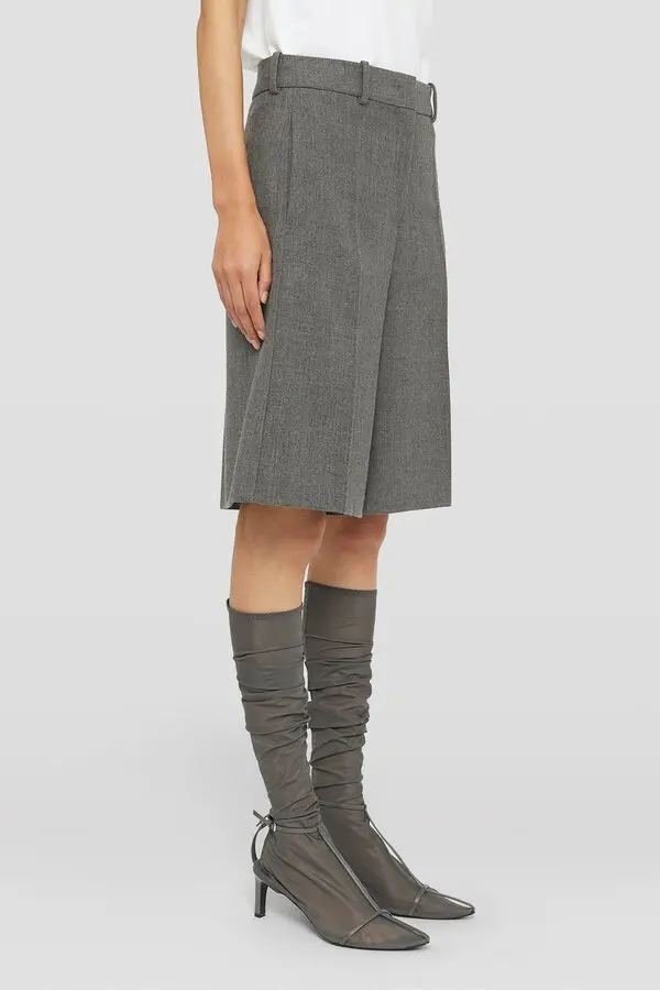 JIL SANDER Tailored Shorts With Turn-up Hem - Gray