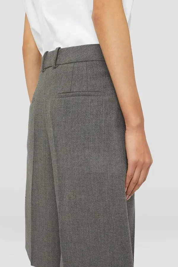 JIL SANDER Tailored Shorts With Turn-up Hem - Gray