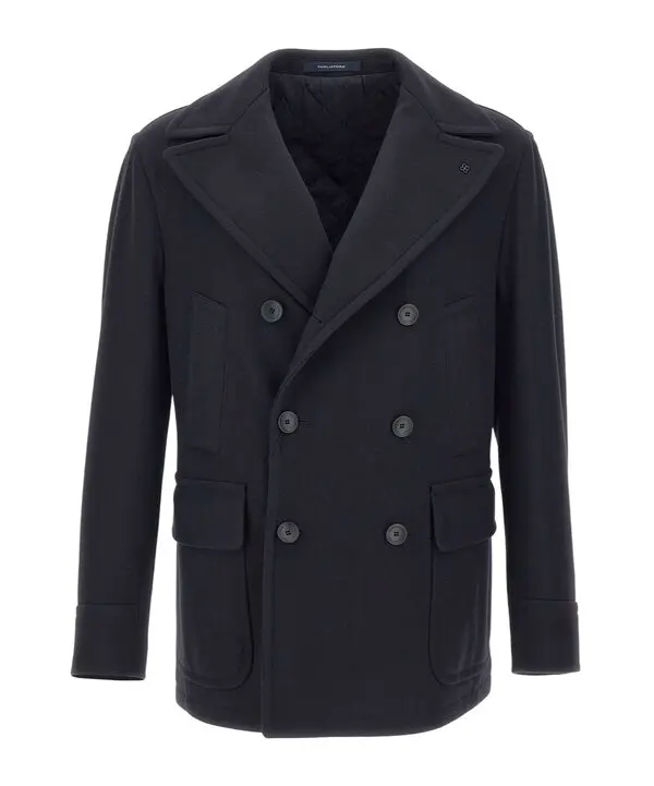 Tagliatore Double-breasted Peacoat - Blue