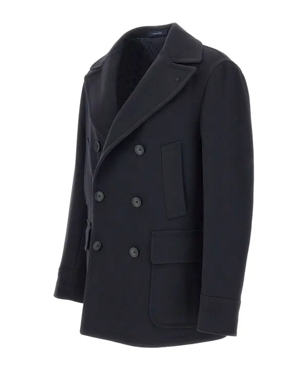 Tagliatore Double-breasted Peacoat - Blue