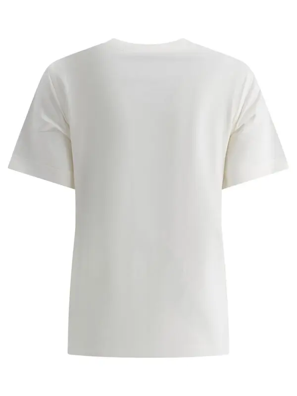 Burberry Checked Patch Crewneck T-shirt - Chalk