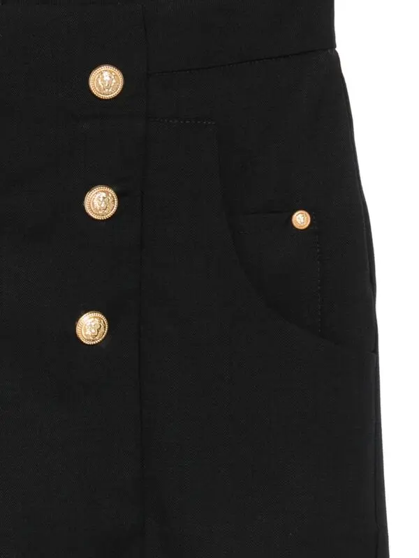 Balmain Twill Shorts With Logo Detail