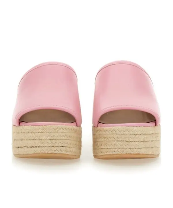 Moschino High Heel Platform Sandals - Nude