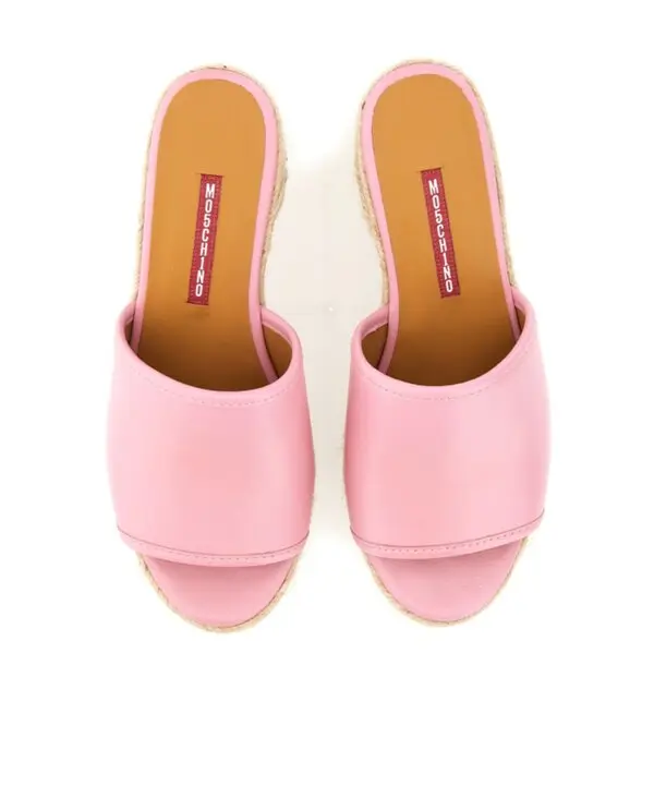 Moschino High Heel Platform Sandals - Nude