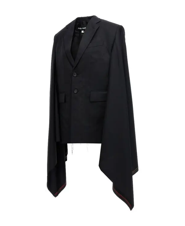 Junya Watanabe Cape With Wide Sleeves And Buckle Detail