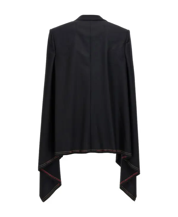 Junya Watanabe Cape With Wide Sleeves And Buckle Detail