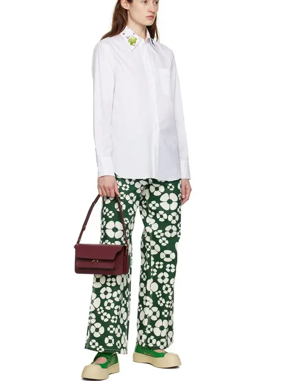 Marni Trunk Foldover Shoulder Bag