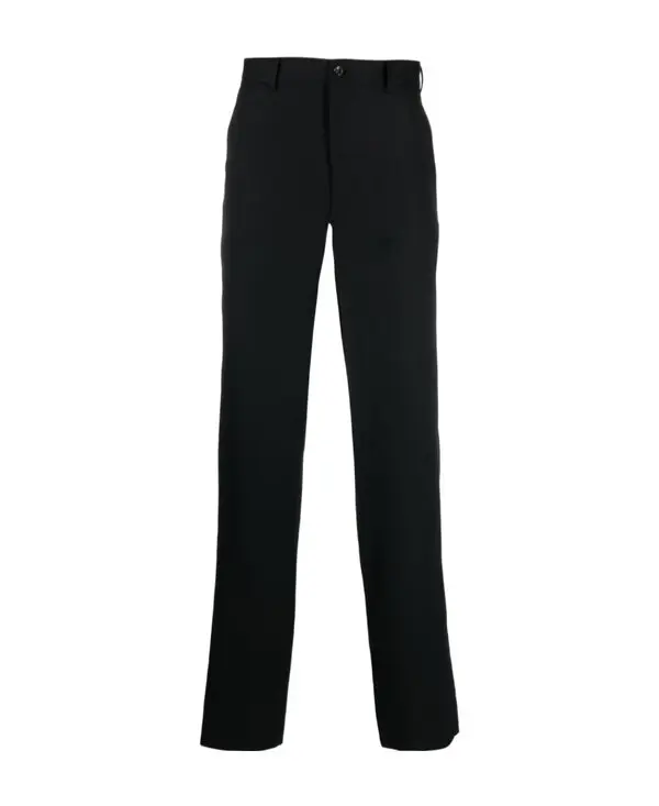 Comme Des Garçons Straight Leg Wool Trousers - Black